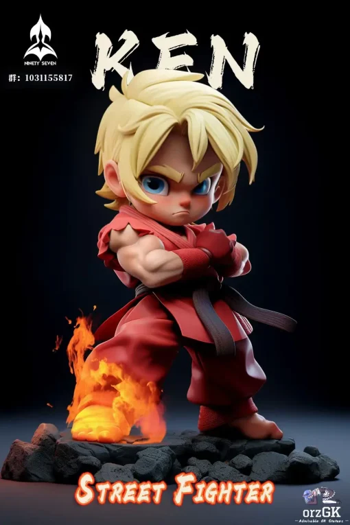 NINETY SEVEN Studio - Street Fighter Ryu & Ken Chibi Statue - OrzGK